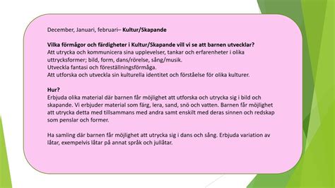 Pedagogisk Planering I Skolbanken Kultur Och Skapande