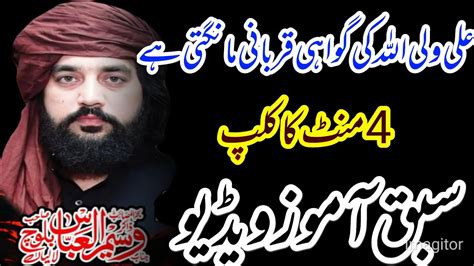 Zakir Wasim Al Abbas Baloch Ali Un Wali Ullah Mint Ki Vedio