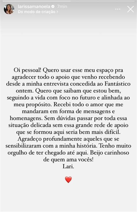 Larissa Manoela quebra o silêncio e se pronuncia após entrevista
