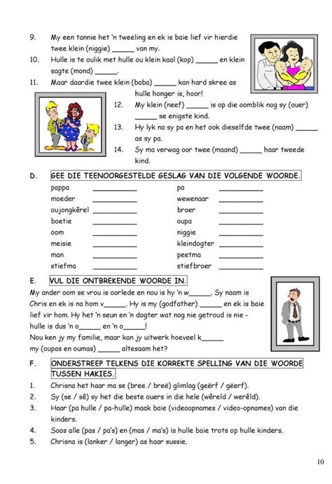 Worksheet Worksheets Afrikaans Grade St Grade Worksheets
