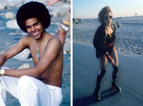 Two Pictures Of A Man And Woman On Roller Skates