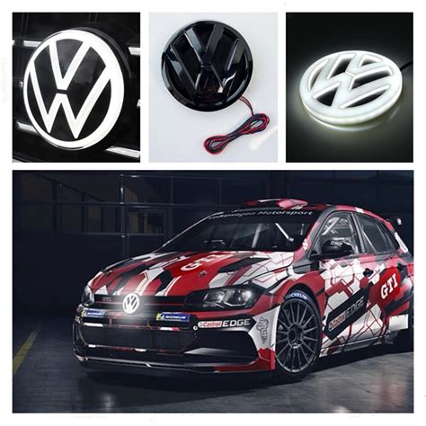 1X LED Dynamic Light Up VW Emblem Light CarLEDLogo