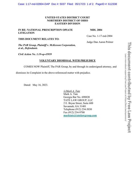 Big Cases On Twitter New Filing In Re National Prescription
