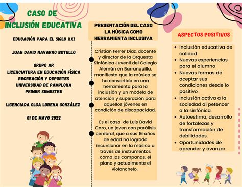 Folleto Inclusion Educativa Gimnasia Basica Studocu