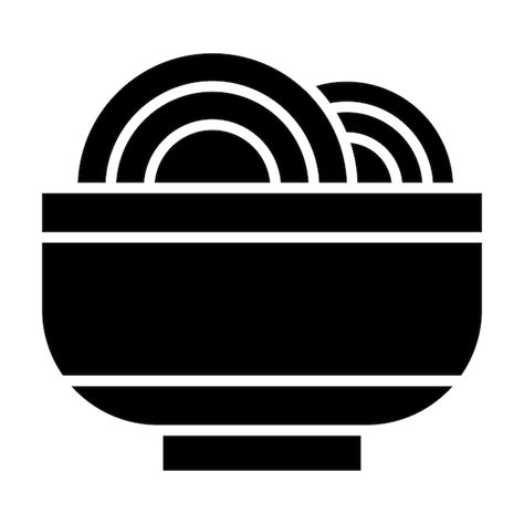 Premium Vector Spaguetti Glyph Solid Black Illustration