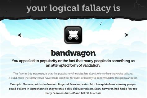Bandwagon Logical Fallacies Debate Examples