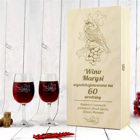 Skrzynka Na Wino Z Kieliszkami I Grawerem Dla Niej Eprezenty Pl