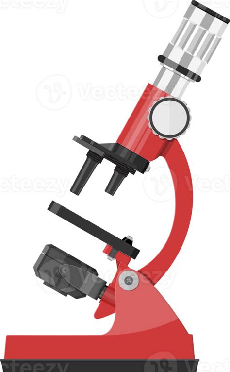 Red Science Microscope 35857797 PNG