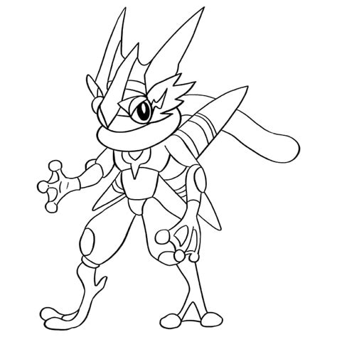 Dibujos De Pokemon Greninja Para Colorear Para Colorear Pintar E