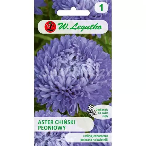 Aster chiński peoniowy niebieski 1g Legutko Sklep Ogrodniczy