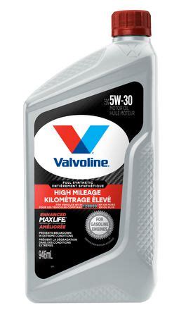 Valvoline Full Synthetic High Mileage 5W30 Motor Oil Walmart Canada