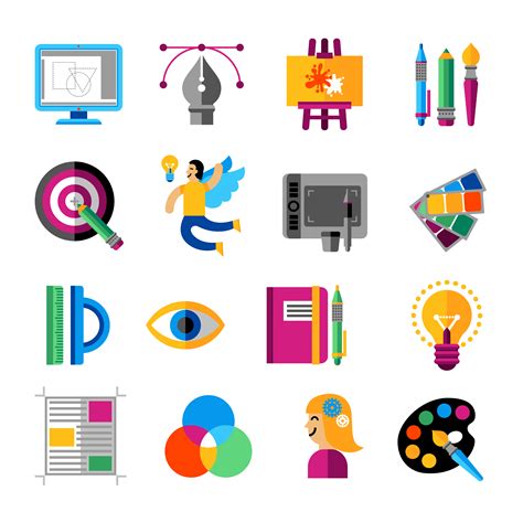 Creative Designer Icons Set Vector Art At Vecteezy