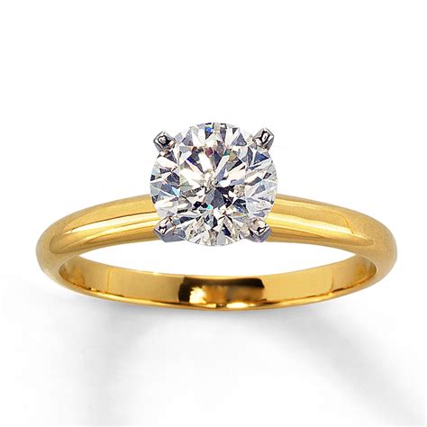 Diamond Solitaire Ring 1 Carat Round 14K Yellow Gold 150864700 Jared
