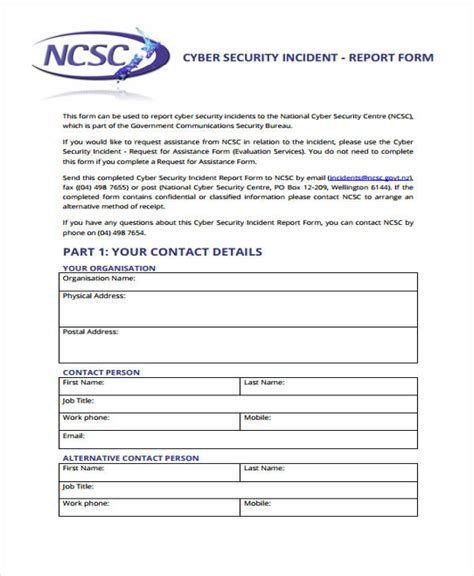 FREE 41 Sample Incident Report Forms In PDF Pages Excel MS Word