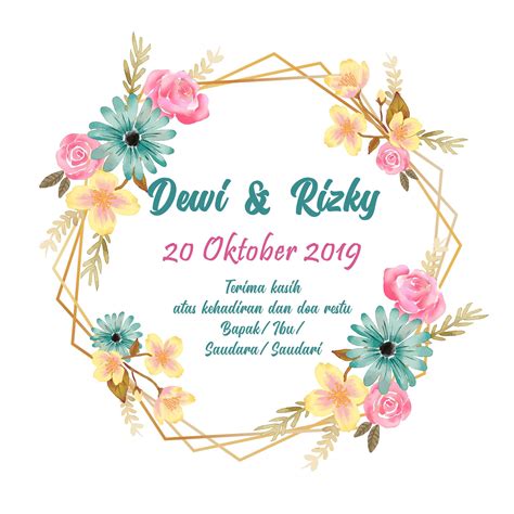 Detail Desain Kartu Ucapan Terima Kasih Souvenir Pernikahan Kosong