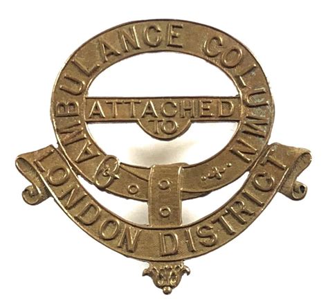 Sally Bosleys Badge Shop Ww Ambulance Column London District Badge
