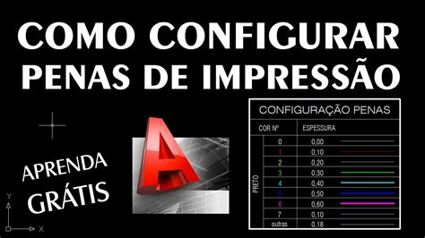 Configurando as penas de impressão arquivo CTB no Autocad YouTube