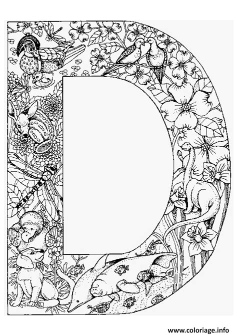 Coloriage Lettre D Alphabet Animaux JeColorie