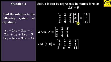 system of linear equation gauss elimination method youtube
