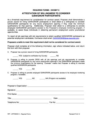 Fillable Online File Lacounty Appendix D Required Forms Los Angeles