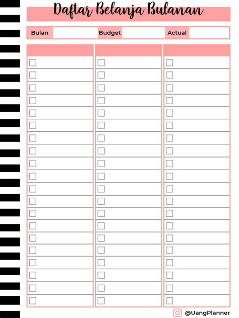 Detail Contoh Daftar Belanja Bulanan Koleksi Nomer