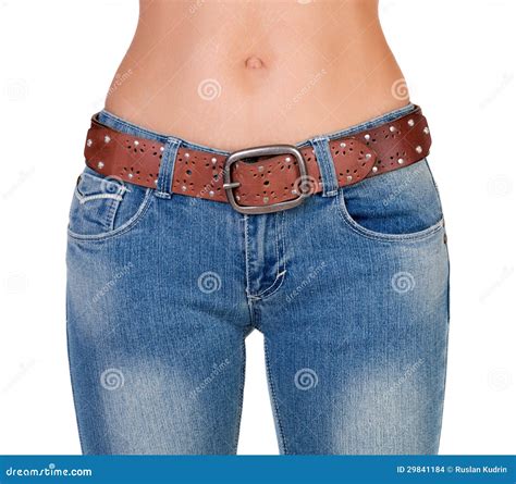 Fille Nue Mince Dans Des Jeans Photo Stock Image Du Effet