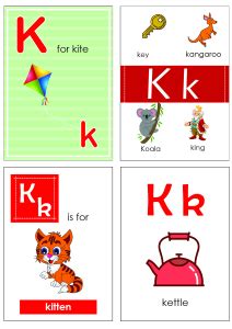 Alphabet Flash Cards Flashcard Letter K Worksheet For Preschool