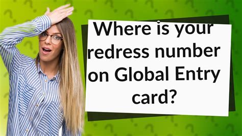 Where Is Your Redress Number On Global Entry Card YouTube