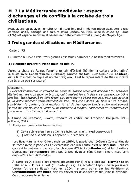 H La M Diterran E M Di Vale Espace D Changes Et De Conflits La
