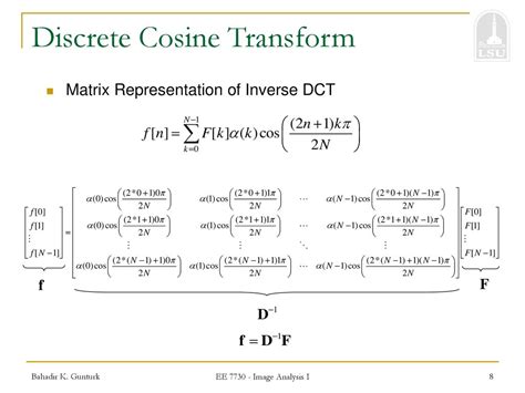 2d discrete cosine transform ppt download