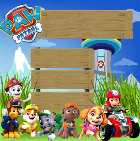 Invitaciones De Paw Patrol Para Editar