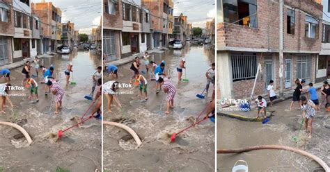 Admirable Vecinos De Chiclayo Se Juntan Para Limpiar Calles Tras