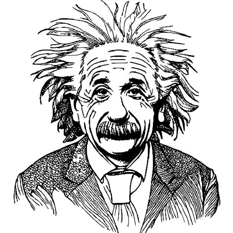 Albert Einstein Realistic Coloring Page Creative Fabrica
