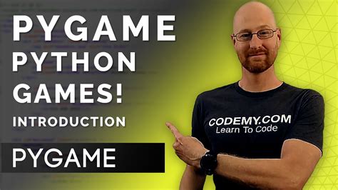 make games with python and pygame pygame thursdays 1 youtube