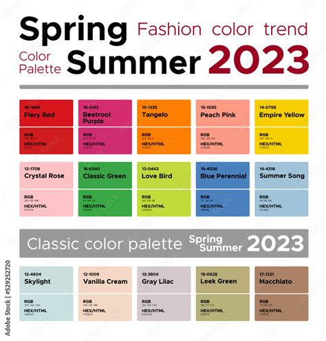 Fashion Color Trends Spring Summer Palette Fashion Colors Guide
