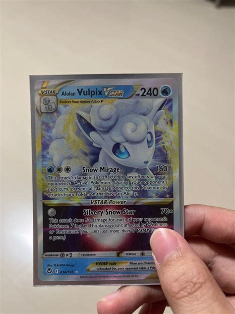 Pokemon Silver Tempest Alolan Vulpix Vstar Hobbies Toys Toys
