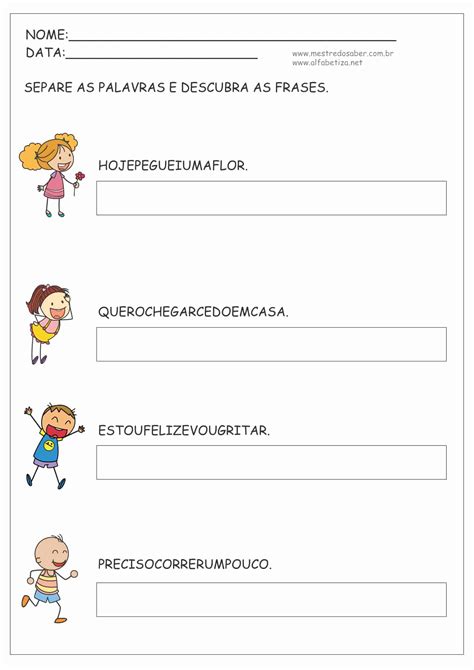 Atividades de Português 2º ano Mestre do Saber