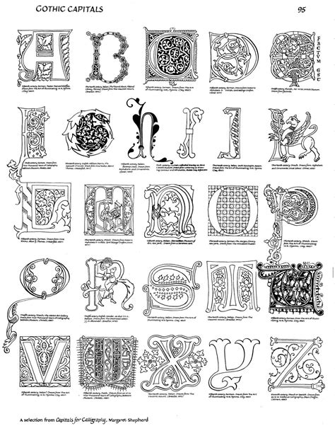 Calligraphy Blog Gothic Illumination Illuminated Letters Lettering