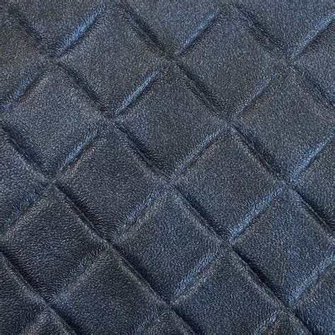 Tissu Simili Cuir Effet Matelasse Bleu Tissu Fil Compagnie
