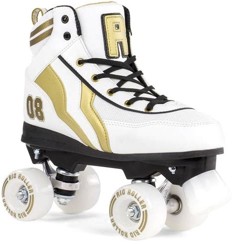 Rio Roller Varsity Blanc Or Patins à Roulettes Patins quad Roller