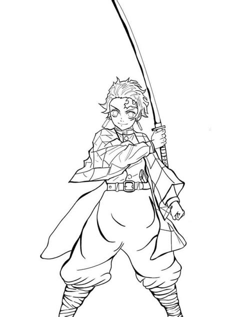 Dibujos De Tanjiro Para Colorear