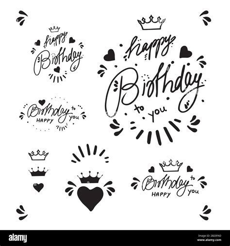 Modern Calligraphy Handlettering Happy Birthday