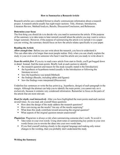 how to summarize a research article how to summarize a research article research articles use