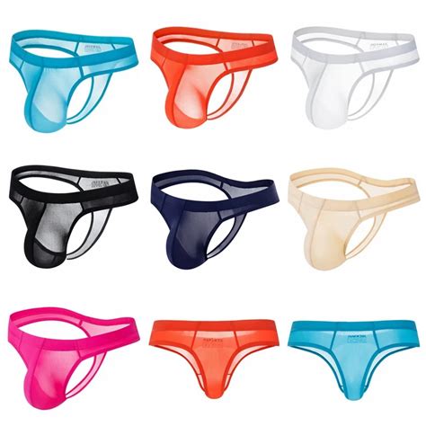 Jockmail Sexy Gay Jockstrap Microfiber Ultra Thin Ice Silk Thong G