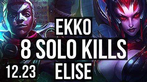 EKKO Vs ELISE JNG 8 Solo Kills Legendary 1 5M Mastery 600 Games