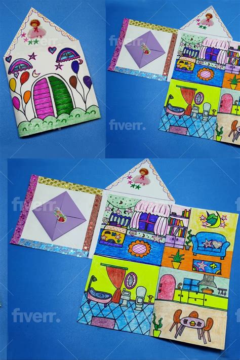 Miniature Paper House Making Paper Craft Origami DIY Papercraft Paper