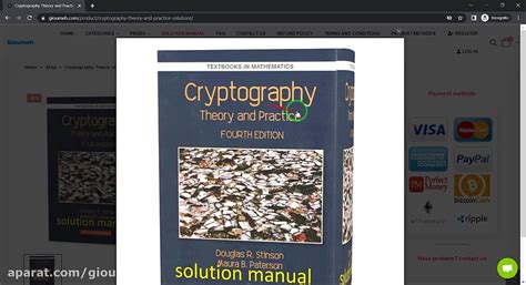 Cryptography Theory And Practice 4th Edition Stinson Solutions Manual Pdf