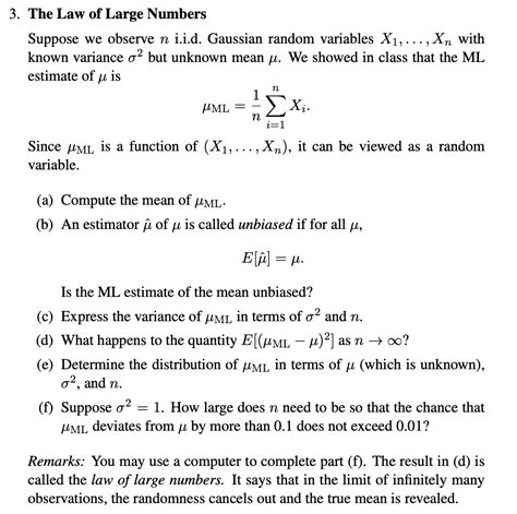 3 the law of large numbers suppose we observe n
