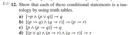 solved 4 show that each conditional statement in exercise