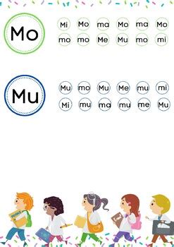 Colorea la sílaba Ma Me Mi Mo Mu by La maestra te ayuda TPT